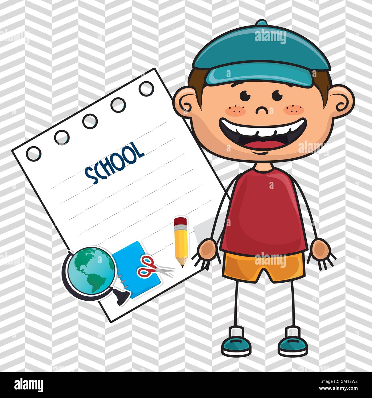 boy cartoon school student icon Stock Vector Image & Art - Alamy