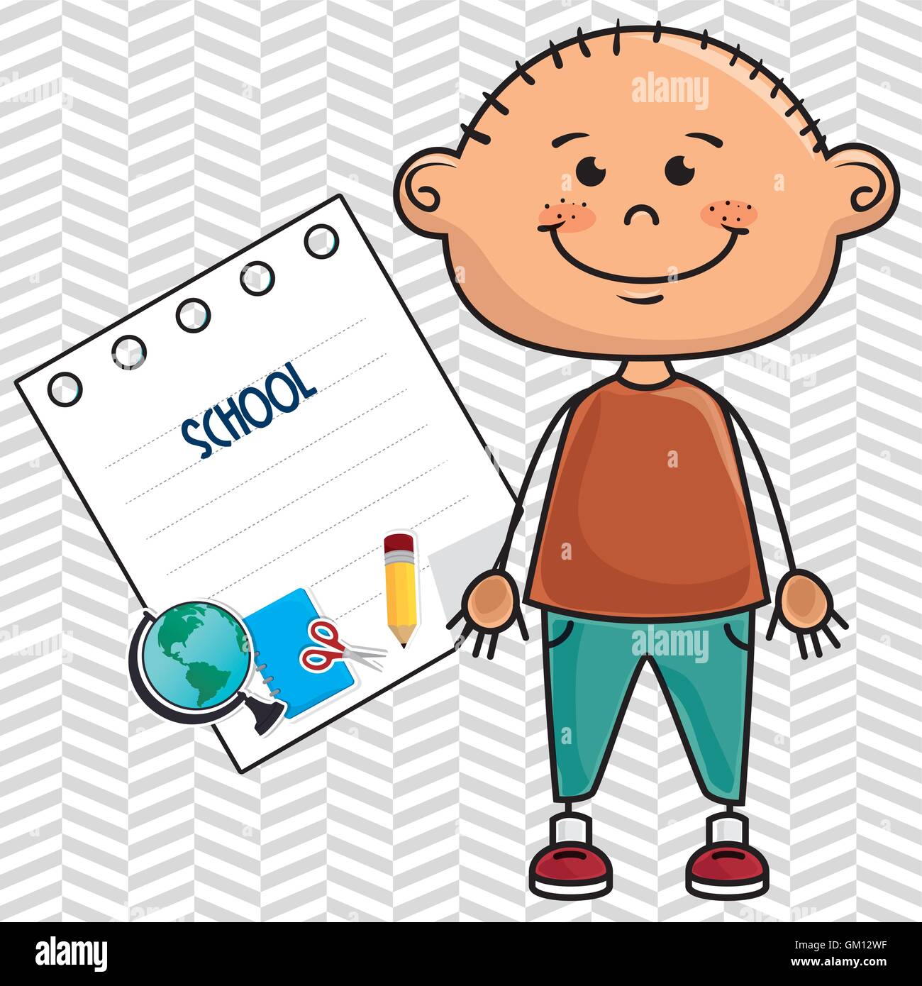 boy cartoon school student icon Stock Vector Image & Art - Alamy