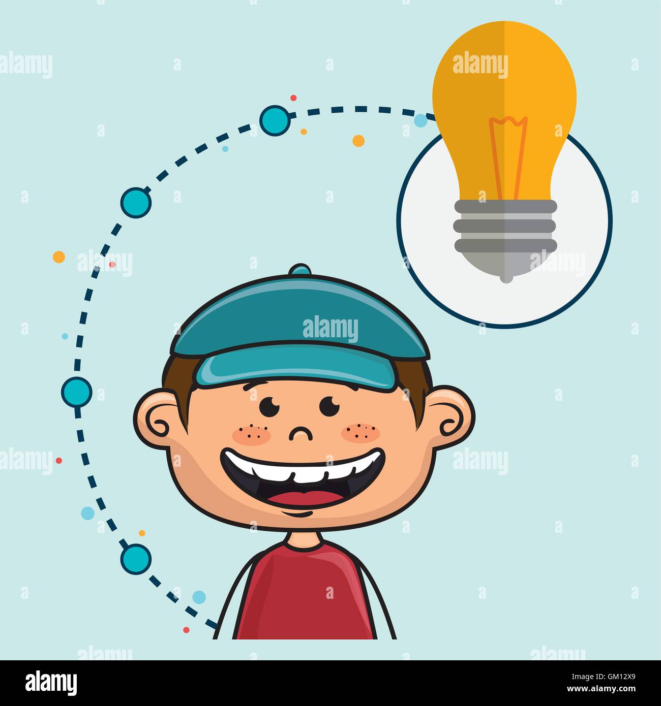 boy cartoon idea icon Stock Vector Image & Art - Alamy