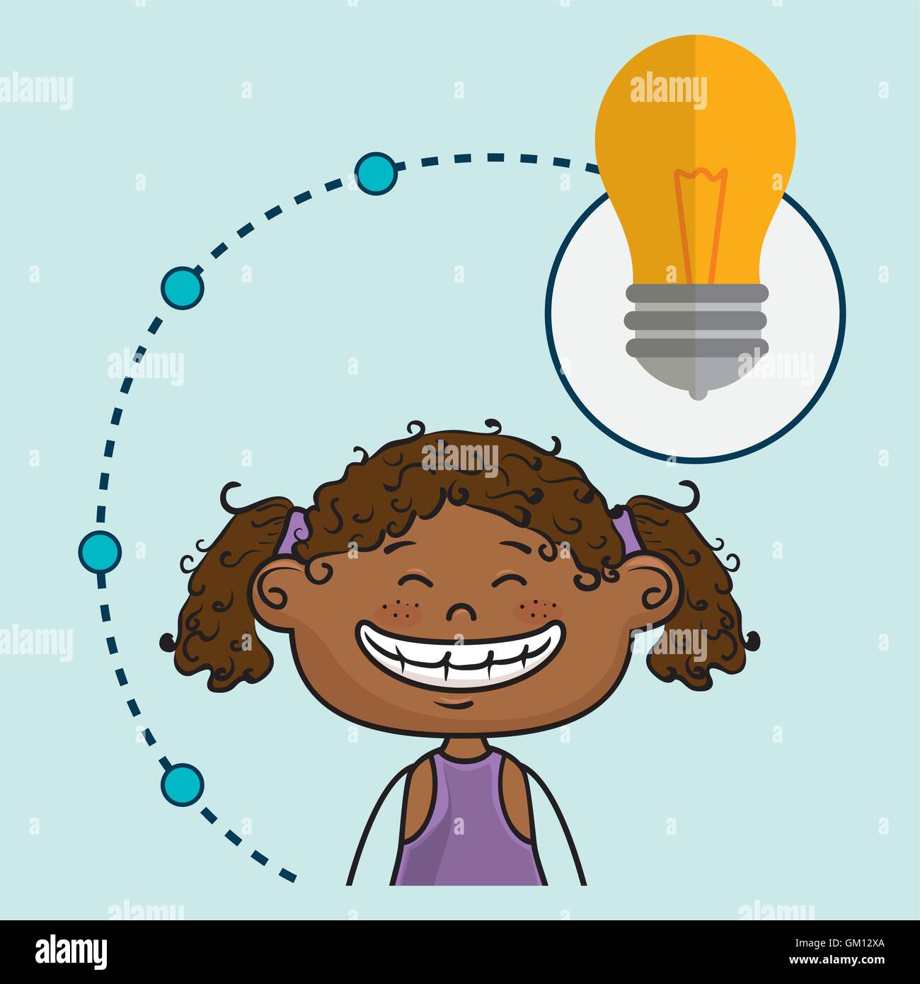 girl cartoon idea icon Stock Vector Image & Art - Alamy