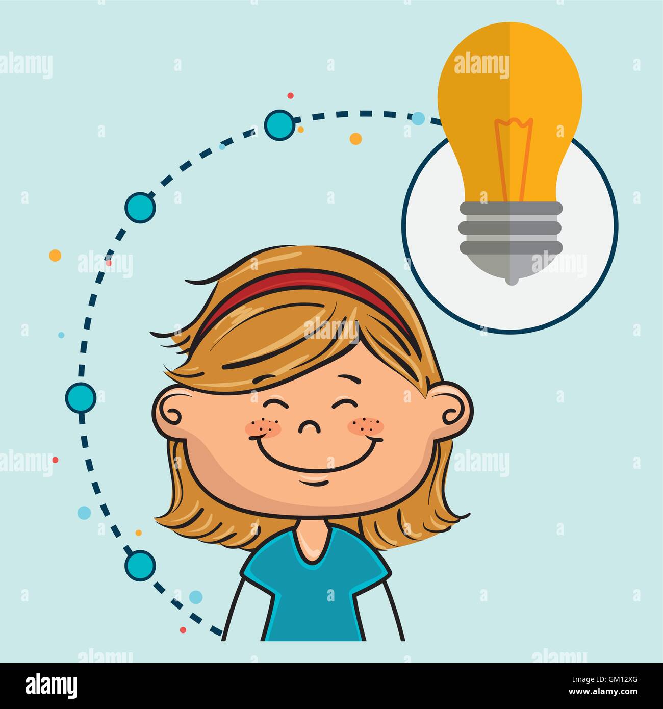 girl cartoon idea icon Stock Vector Image & Art - Alamy