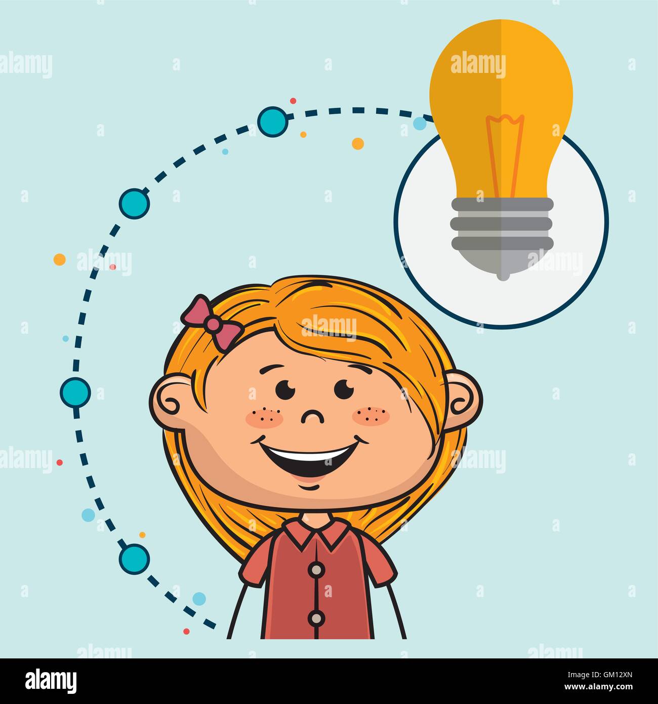 girl cartoon idea icon Stock Vector Image & Art - Alamy