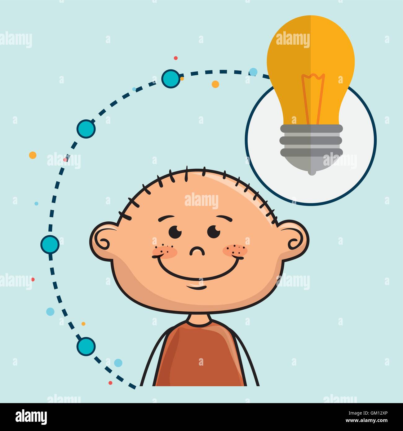 boy cartoon idea icon Stock Vector Image & Art - Alamy