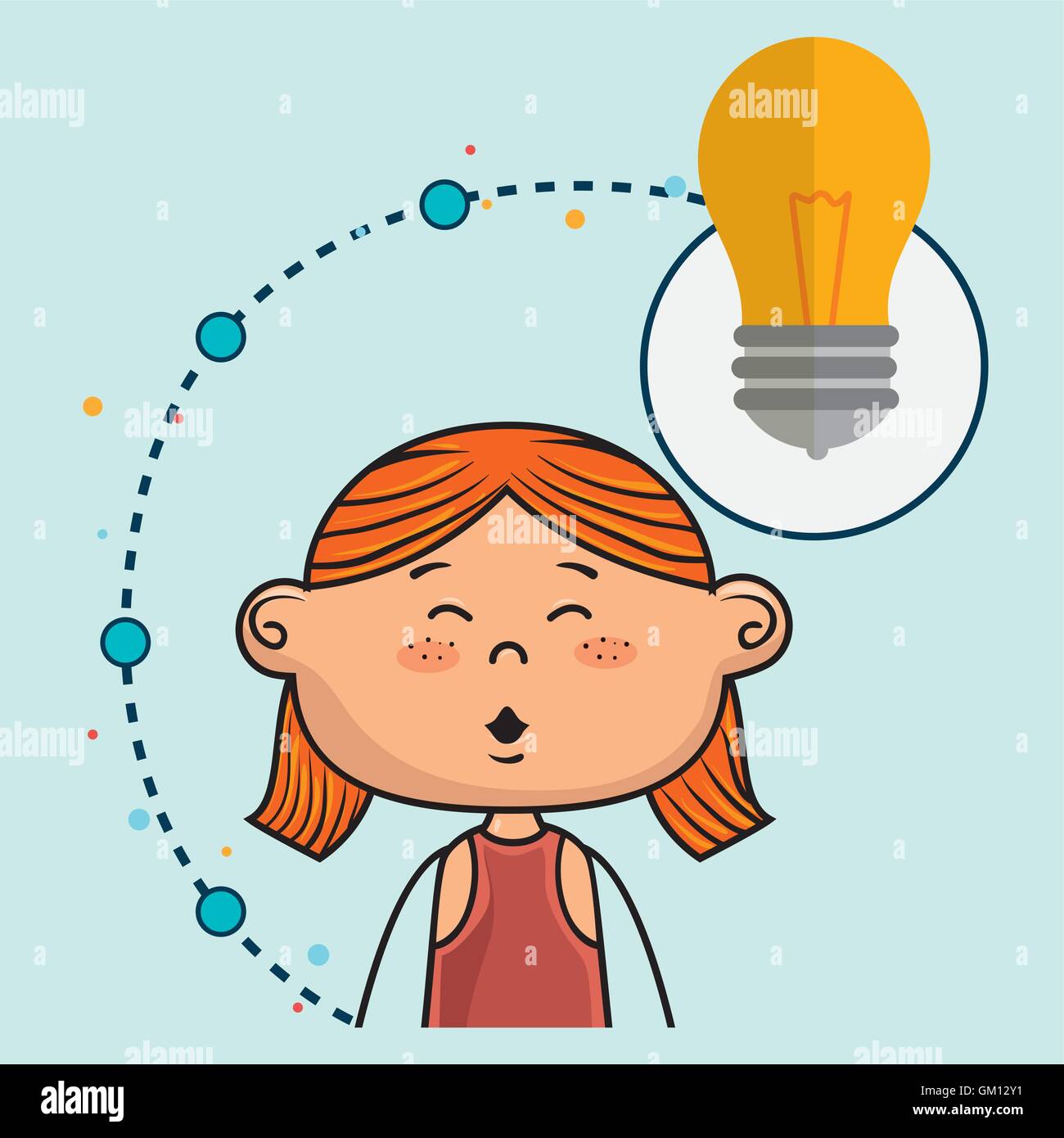 girl cartoon idea icon Stock Vector Image & Art - Alamy
