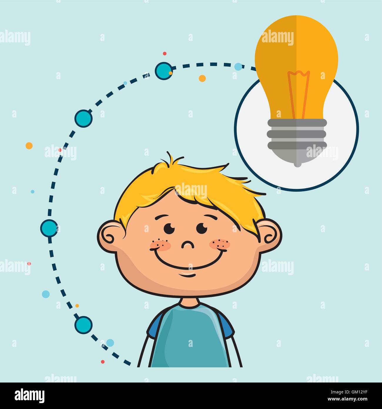 boy cartoon idea icon Stock Vector Image & Art - Alamy