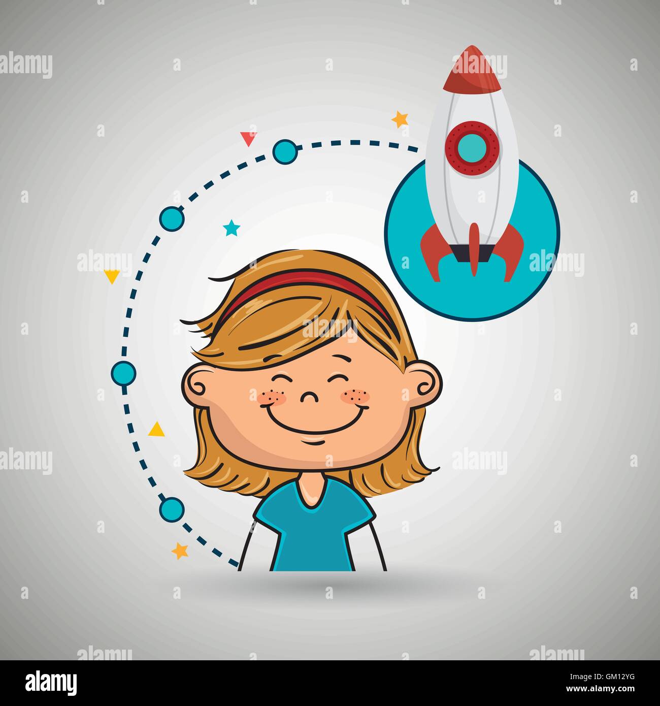 girl cartoon idea icon Stock Vector Image & Art - Alamy