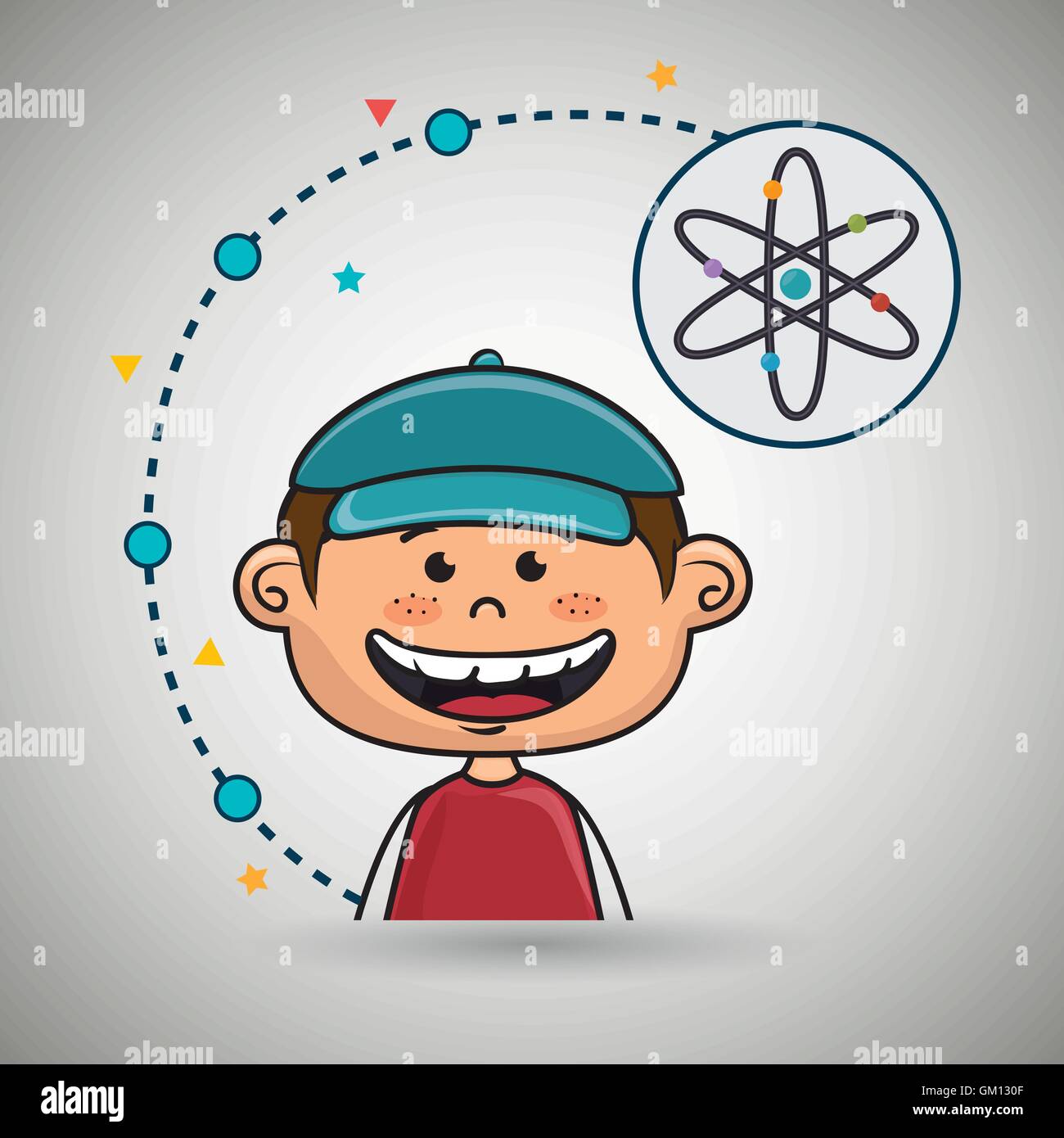 boy cartoon atom icon Stock Vector Image & Art - Alamy