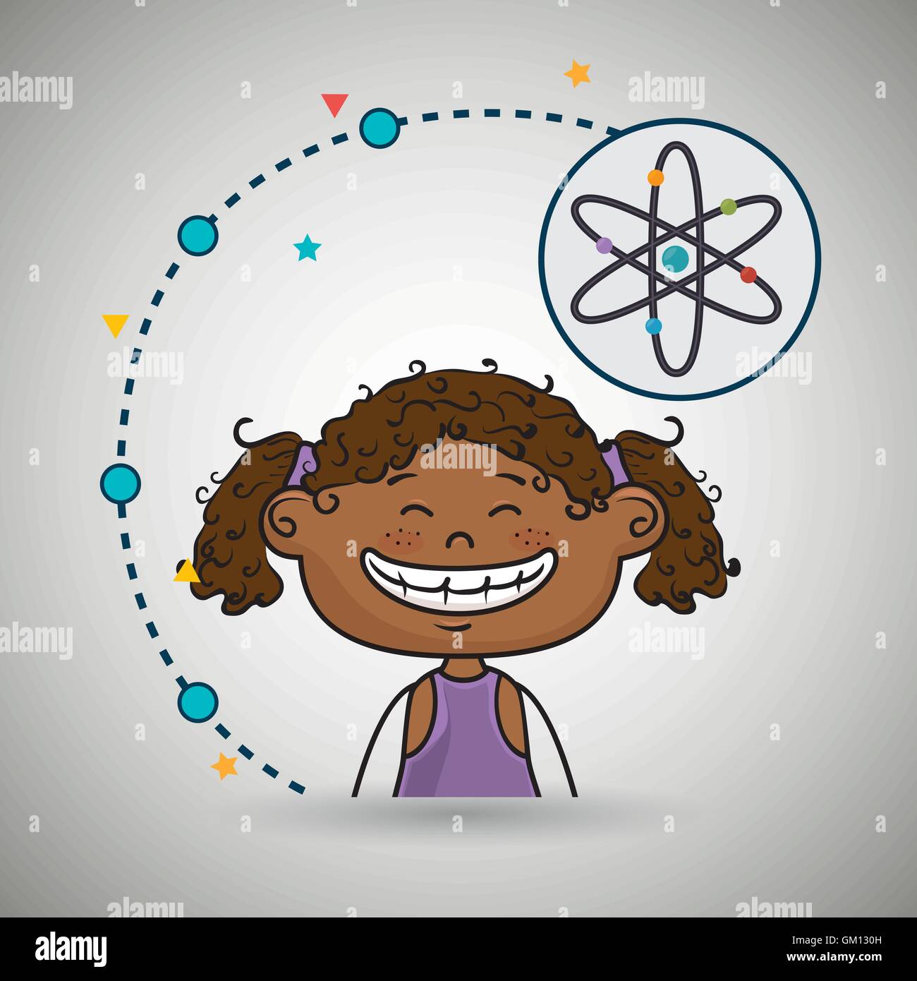 girl cartoon atom icon Stock Vector Image & Art - Alamy