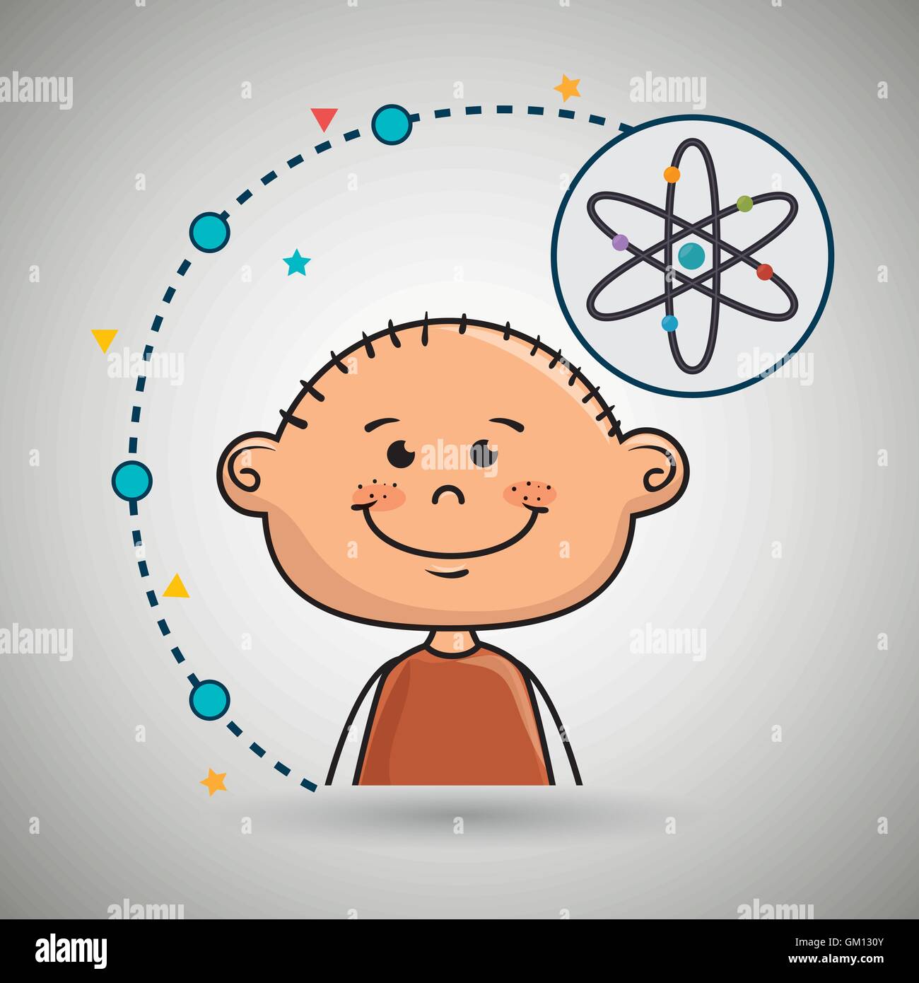 boy cartoon atom icon Stock Vector Image & Art - Alamy