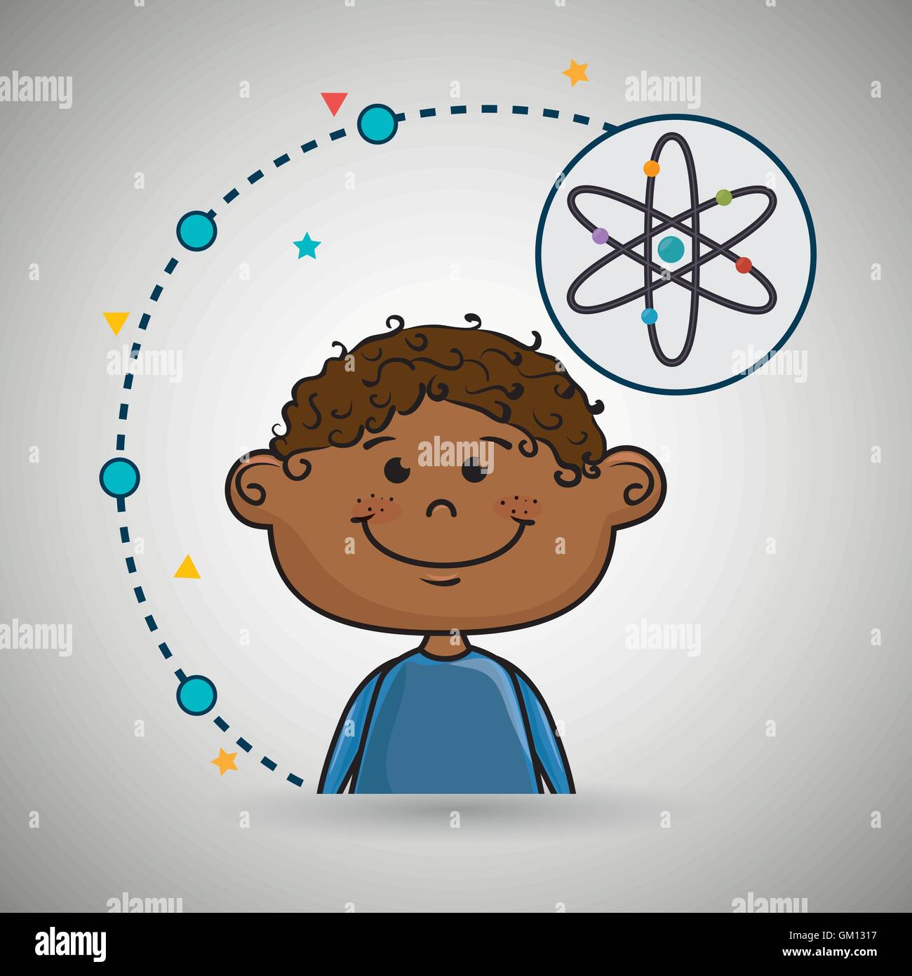 boy cartoon atom icon Stock Vector Image & Art - Alamy