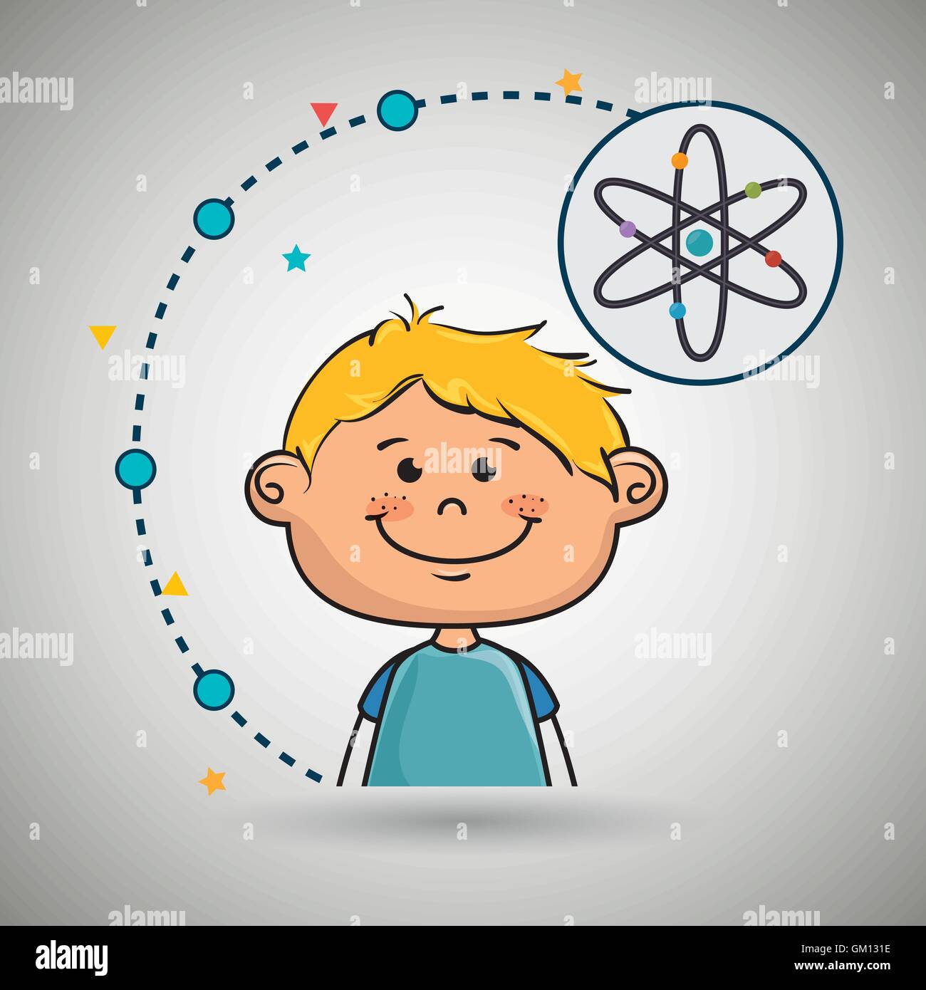 boy cartoon atom icon Stock Vector Image & Art - Alamy