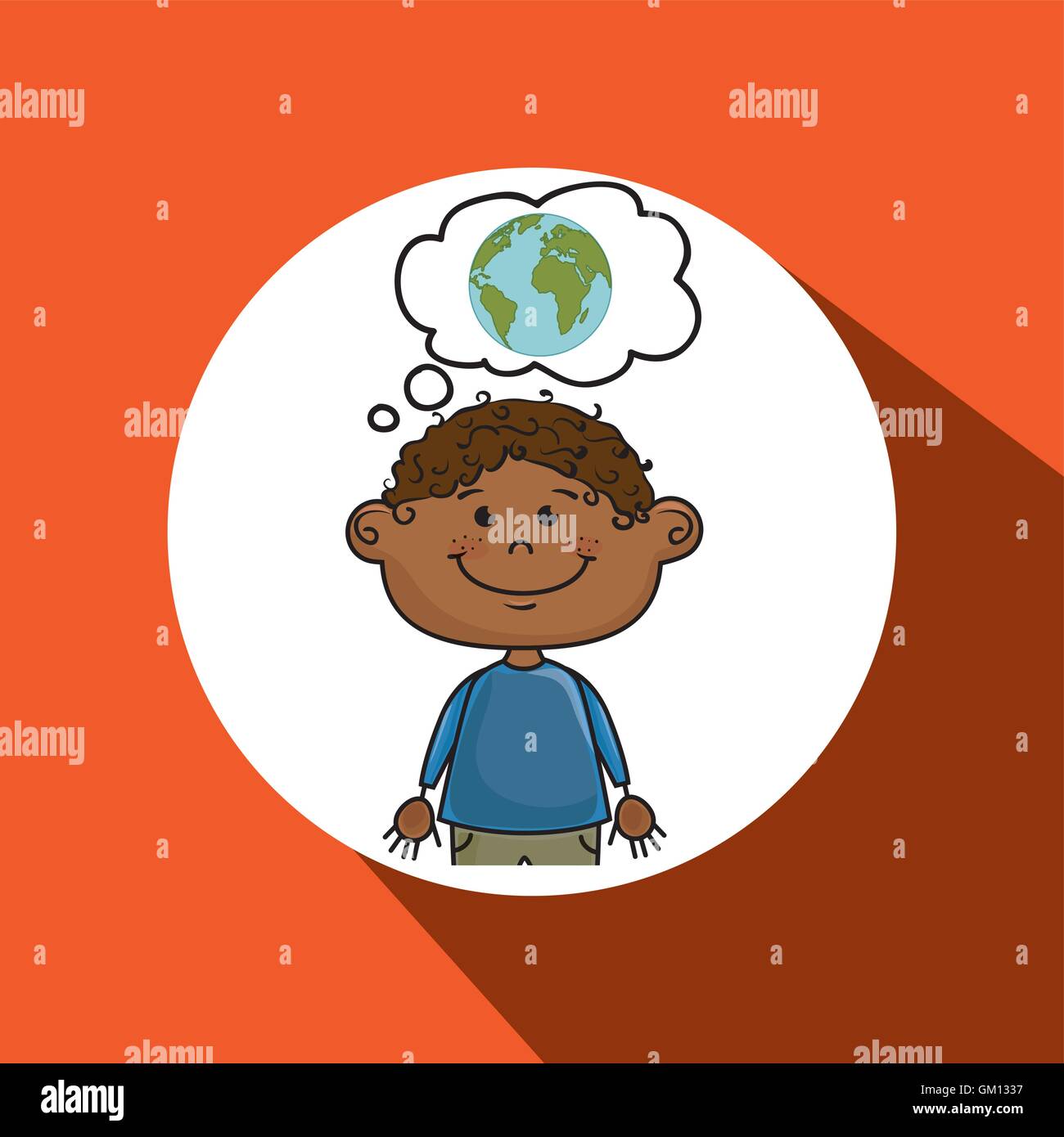 cartoon boy map global Stock Vector Image & Art - Alamy
