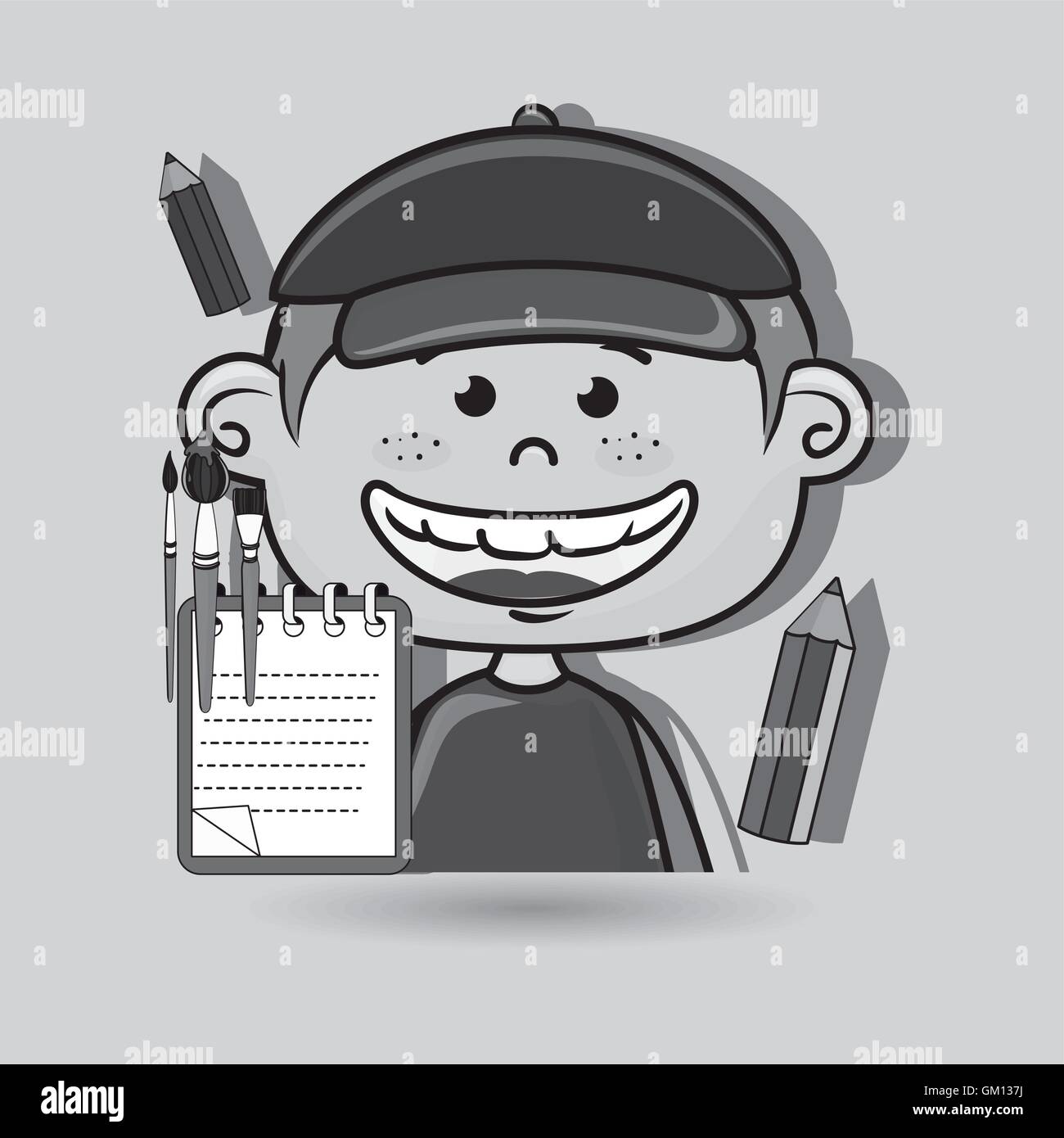 character cartoon child notebook Stock Vector Image & Art - Alamy