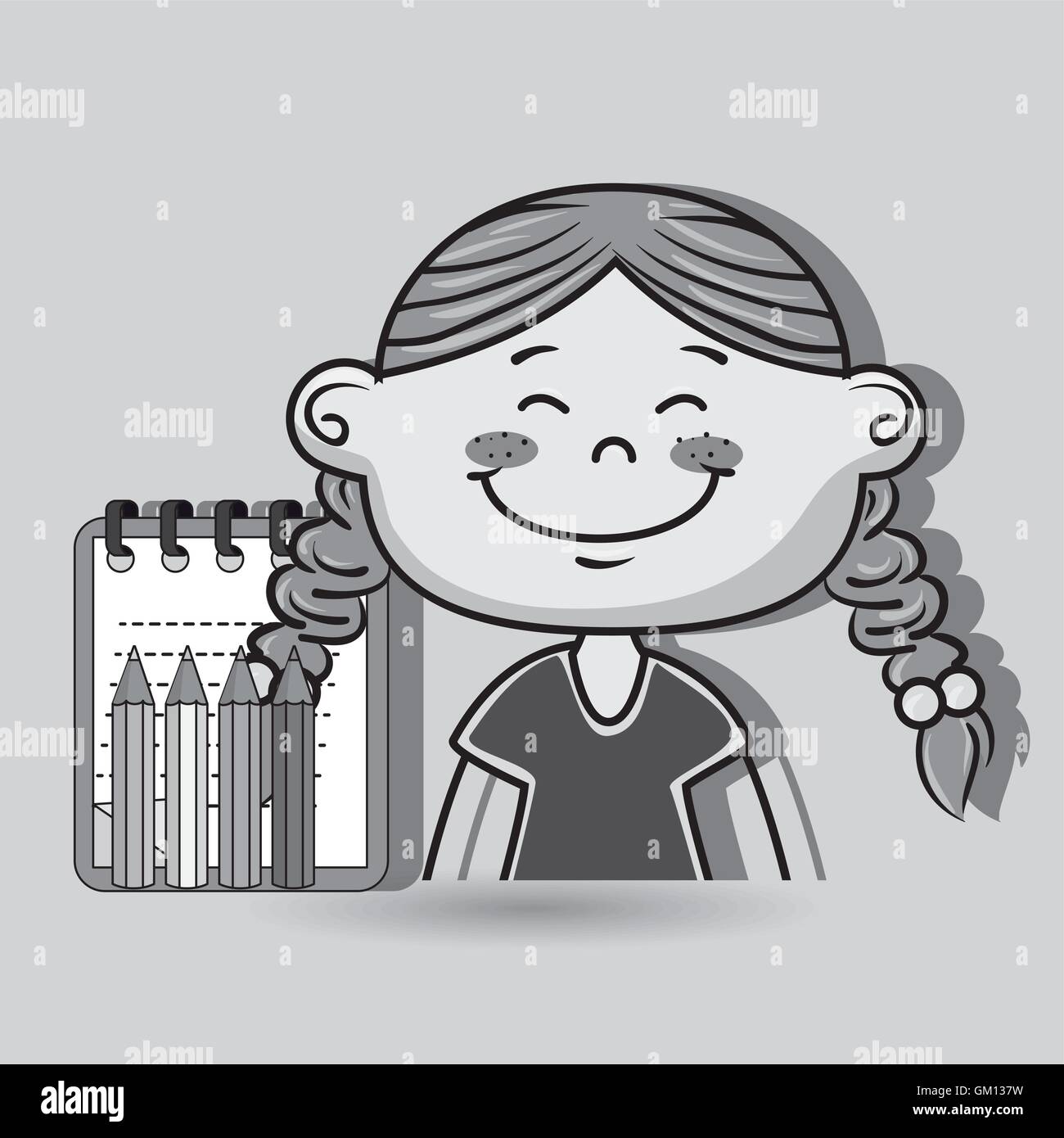 character cartoon child notebook Stock Vector Image & Art - Alamy