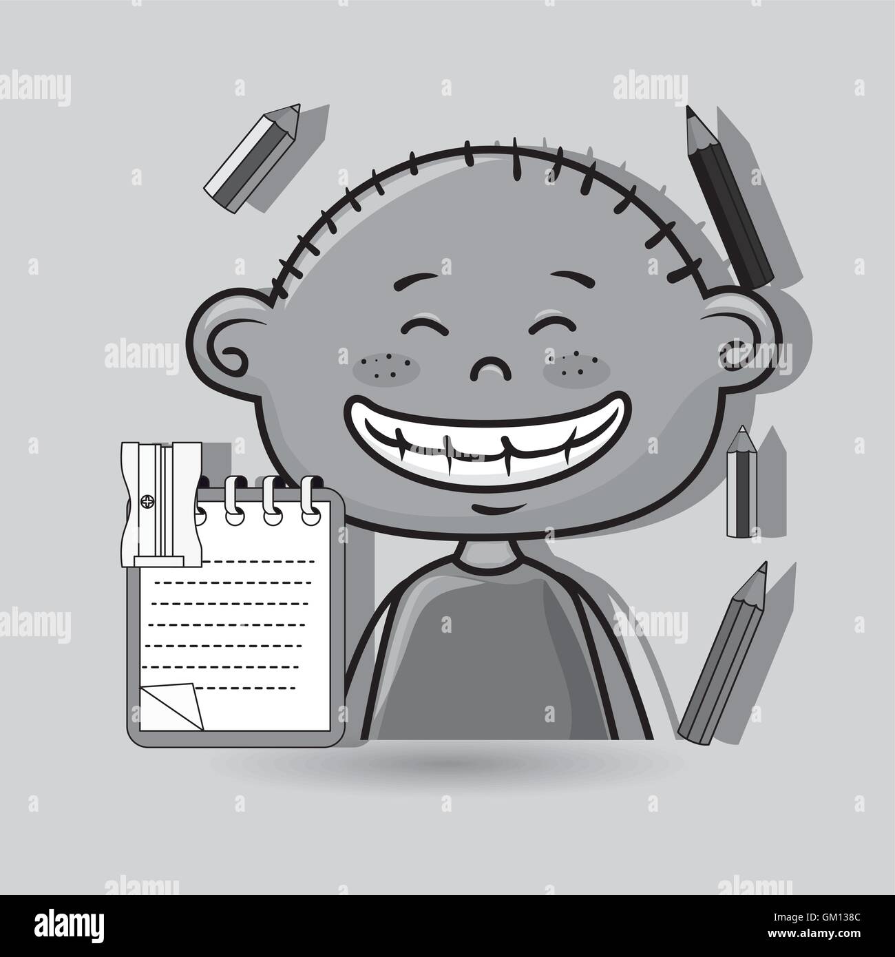 character cartoon child notebook Stock Vector Image & Art - Alamy