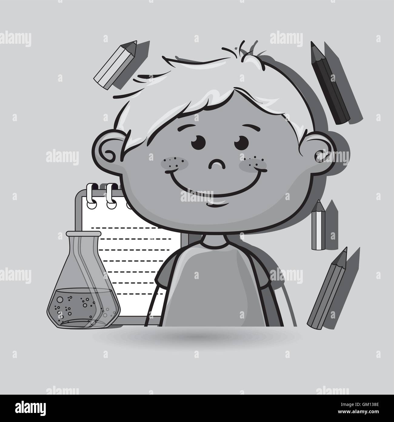 character cartoon child notebook Stock Vector Image & Art - Alamy