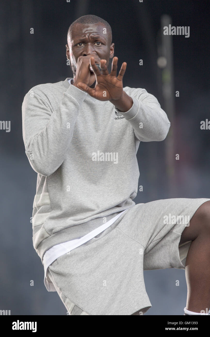 Rapper Stormzy (Michael Omari) performing at Hylands Park in Chelmsford ...