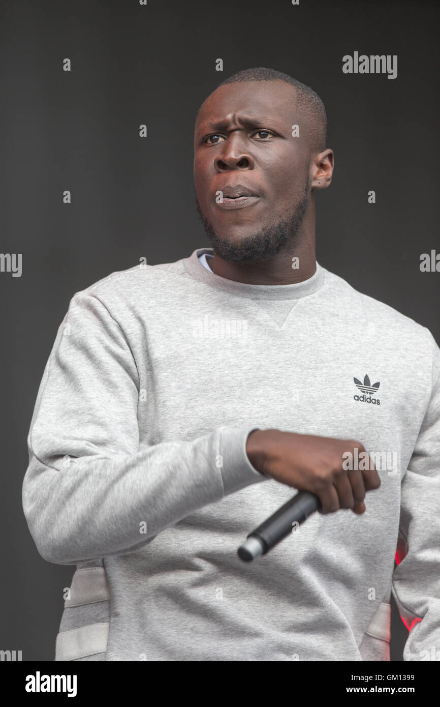 Rapper Stormzy (Michael Omari) performing at Hylands Park in Chelmsford ...