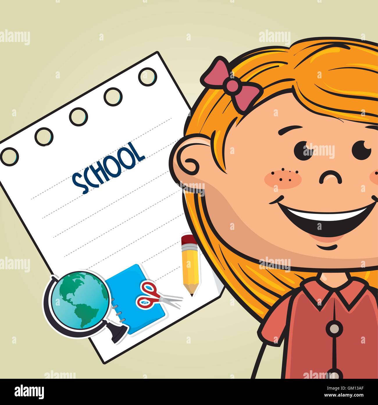 girl cartoon school student icon Stock Vector Image & Art - Alamy