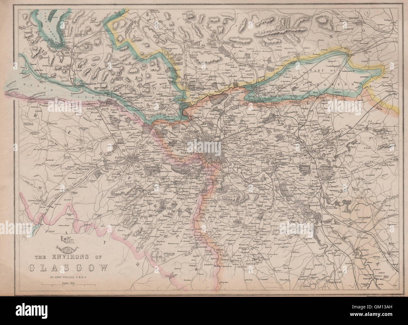 Map of paisley hi-res stock photography and images - Alamy