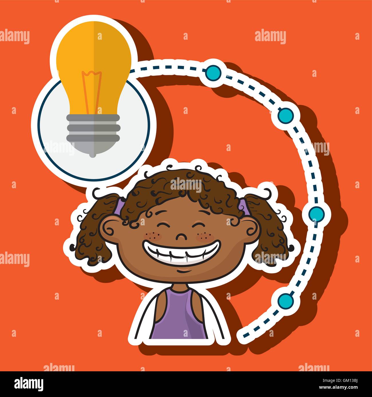 girl cartoon idea icon Stock Vector Image & Art - Alamy