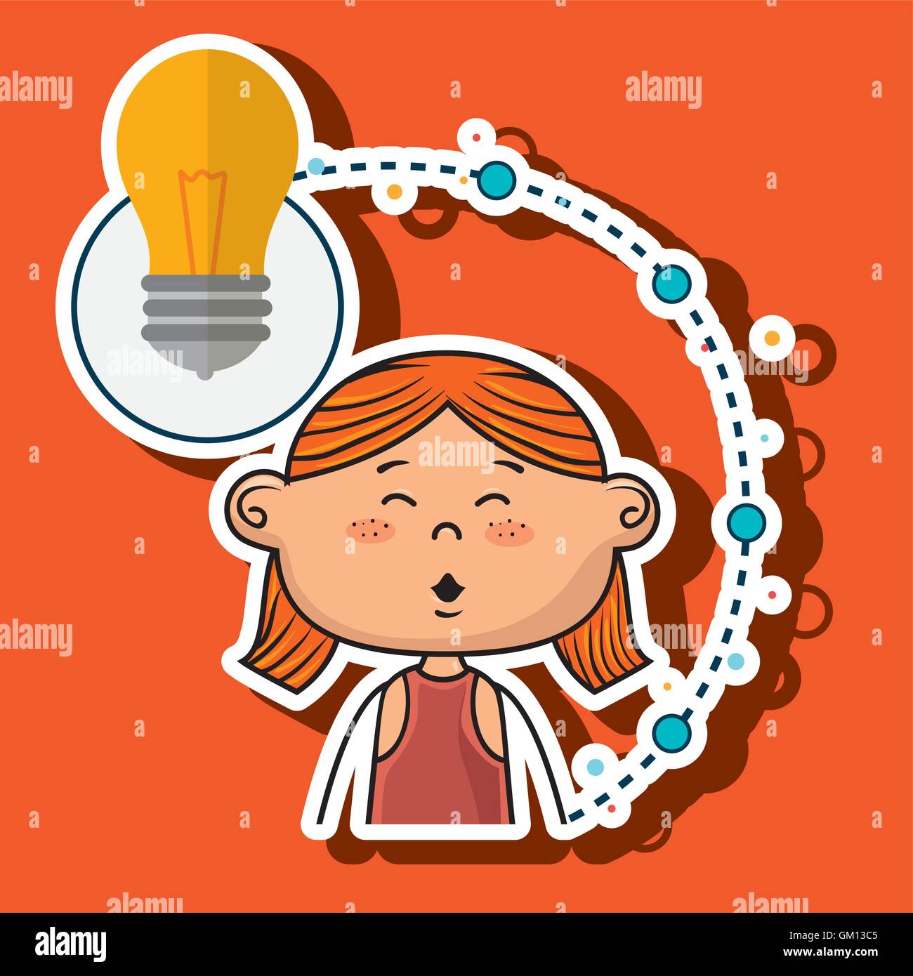 girl cartoon idea icon Stock Vector Image & Art - Alamy