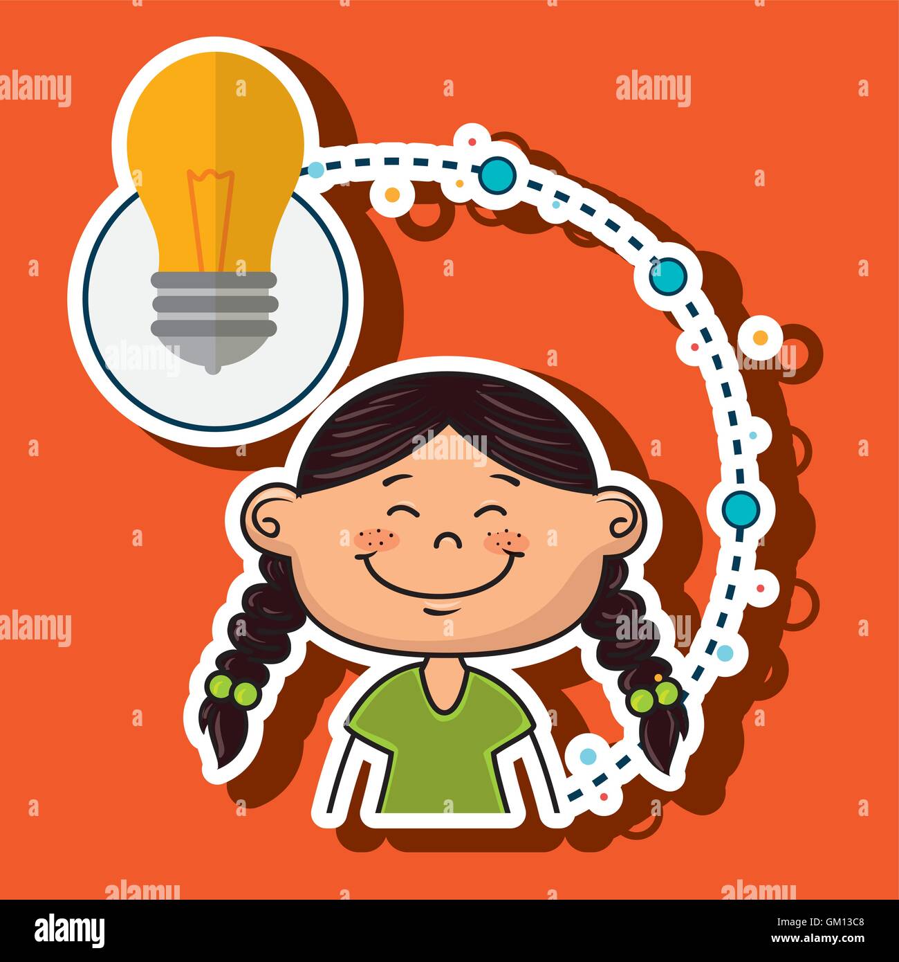 girl cartoon idea icon Stock Vector Image & Art - Alamy