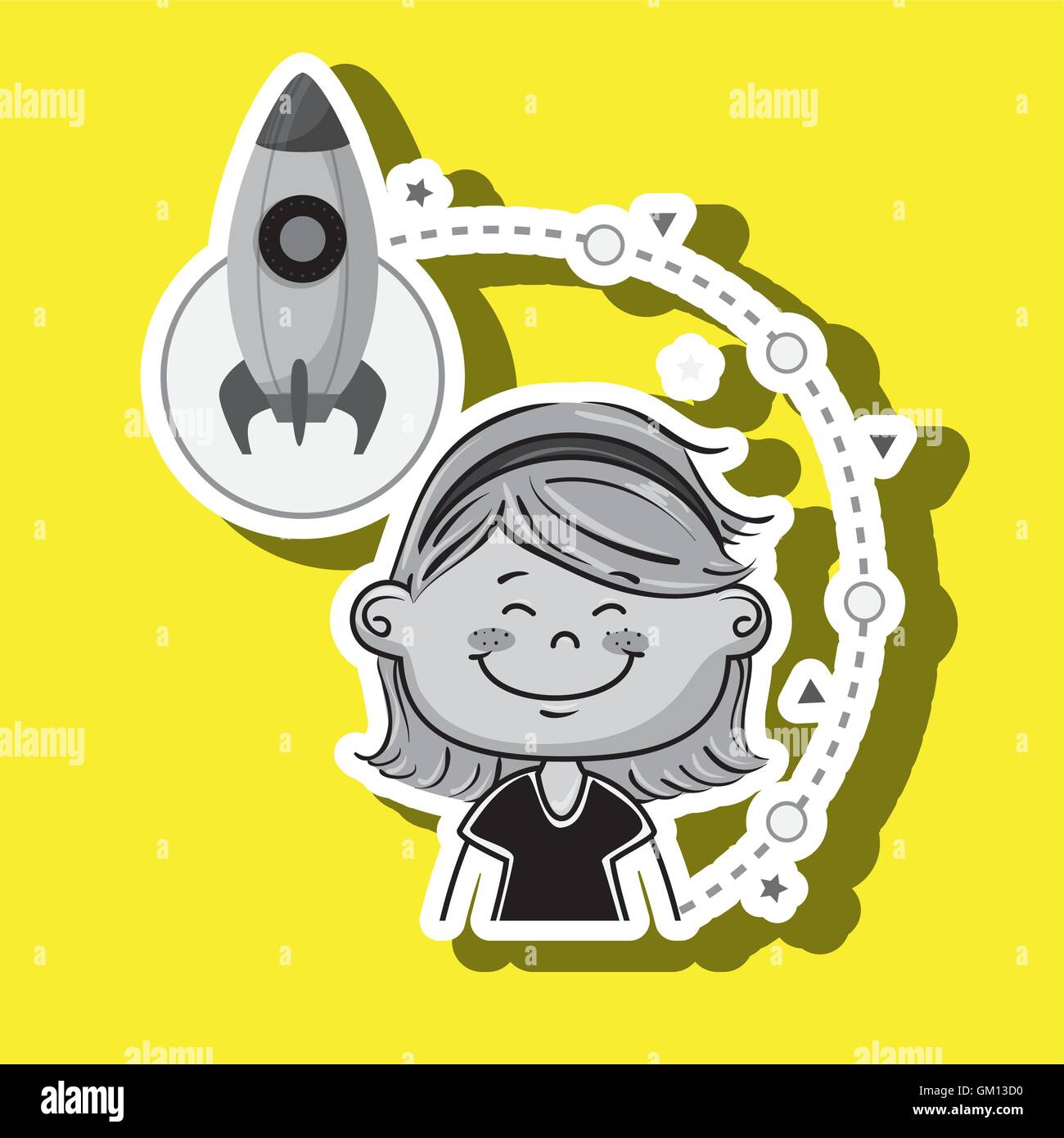 girl cartoon idea icon Stock Vector Image & Art - Alamy