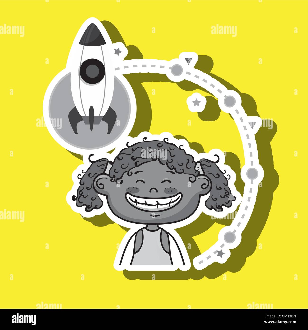 girl cartoon idea icon Stock Vector Image & Art - Alamy