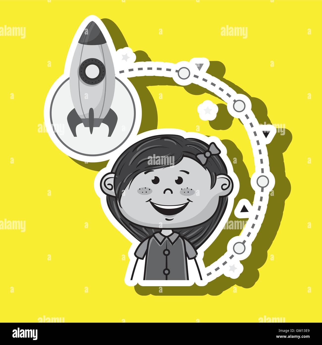 girl cartoon idea icon Stock Vector Image & Art - Alamy