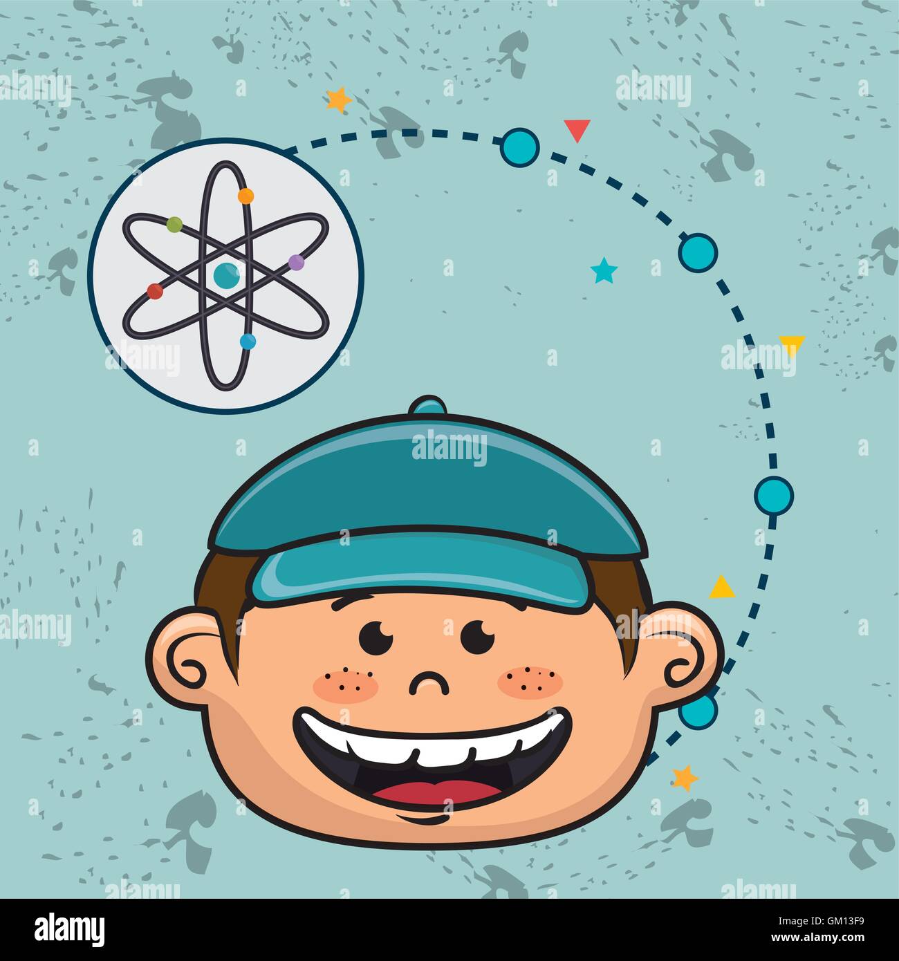 boy cartoon atom icon Stock Vector Image & Art - Alamy