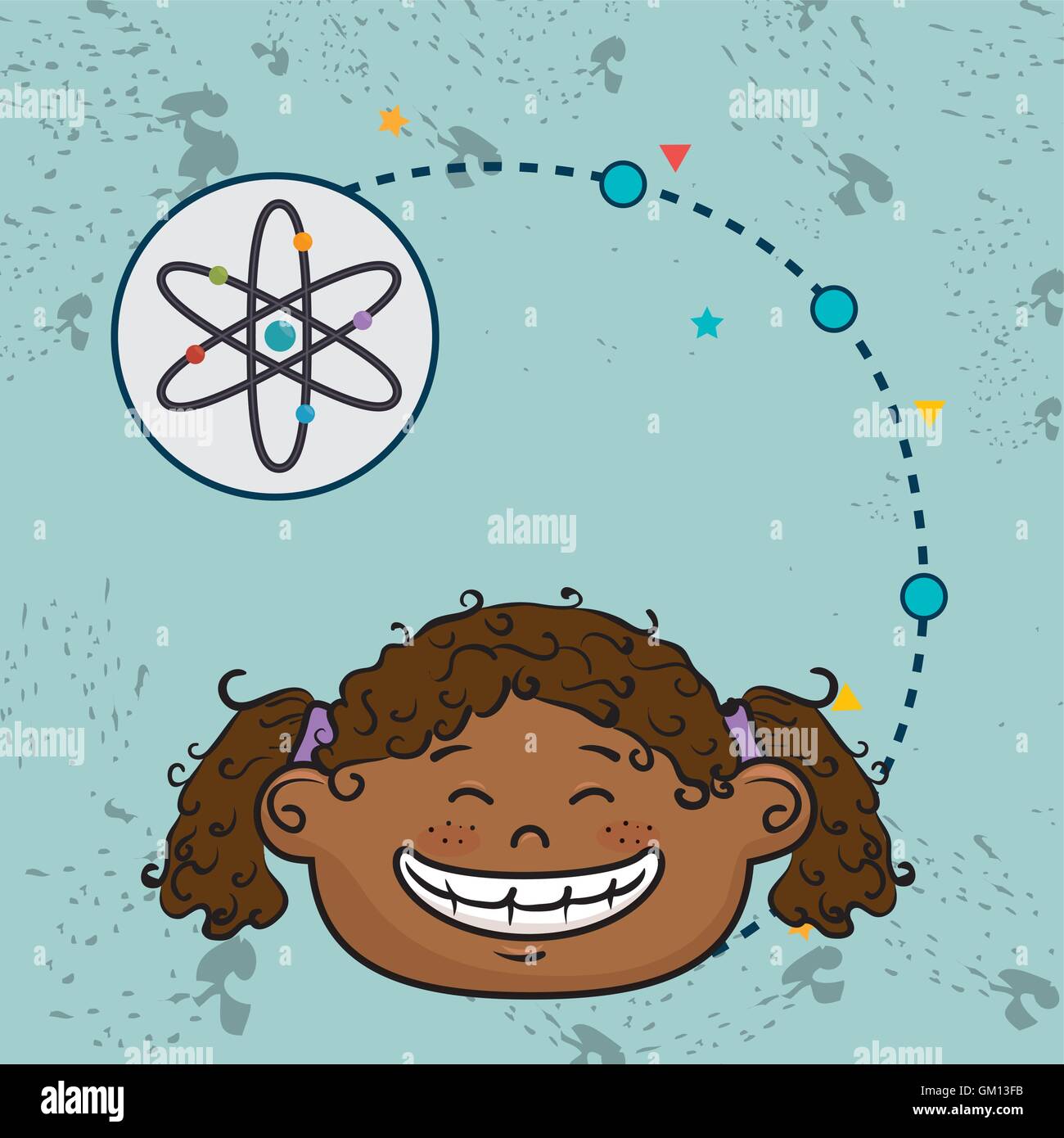 girl cartoon atom icon Stock Vector Image & Art - Alamy