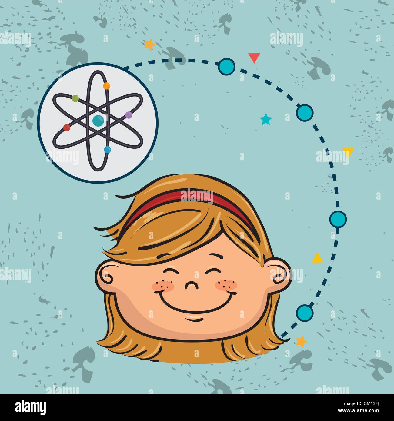 girl cartoon atom icon Stock Vector Image & Art - Alamy