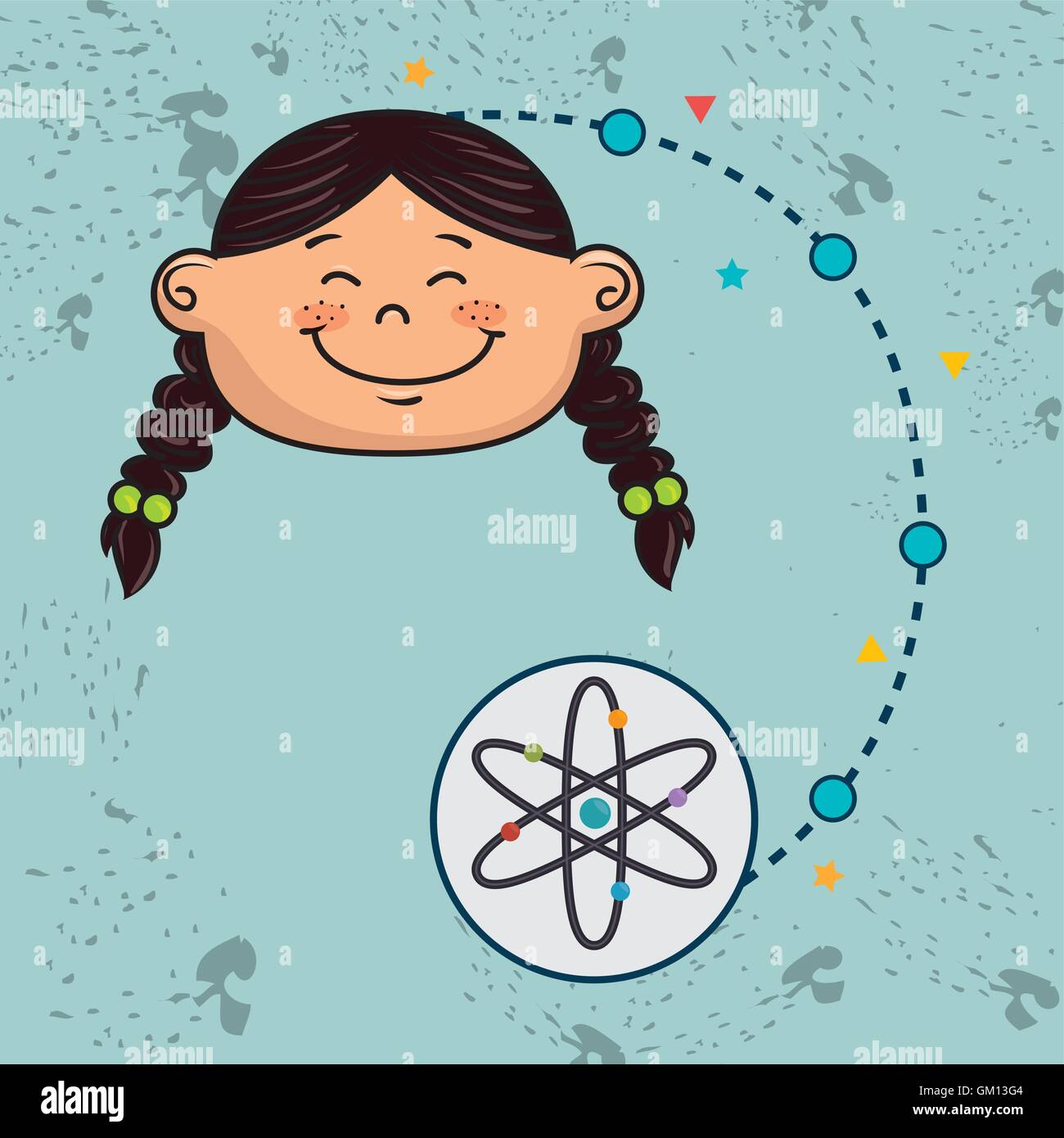 girl cartoon atom icon Stock Vector Image & Art - Alamy