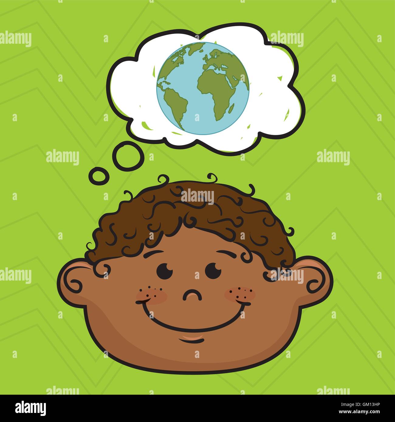 cartoon boy map global Stock Vector Image & Art - Alamy