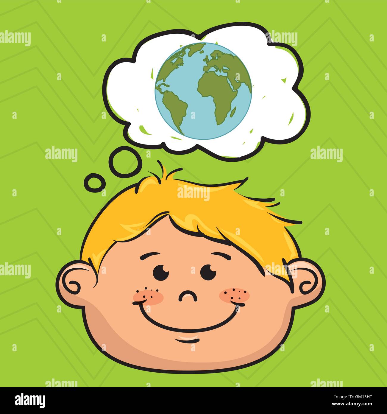 cartoon boy map global Stock Vector Image & Art - Alamy