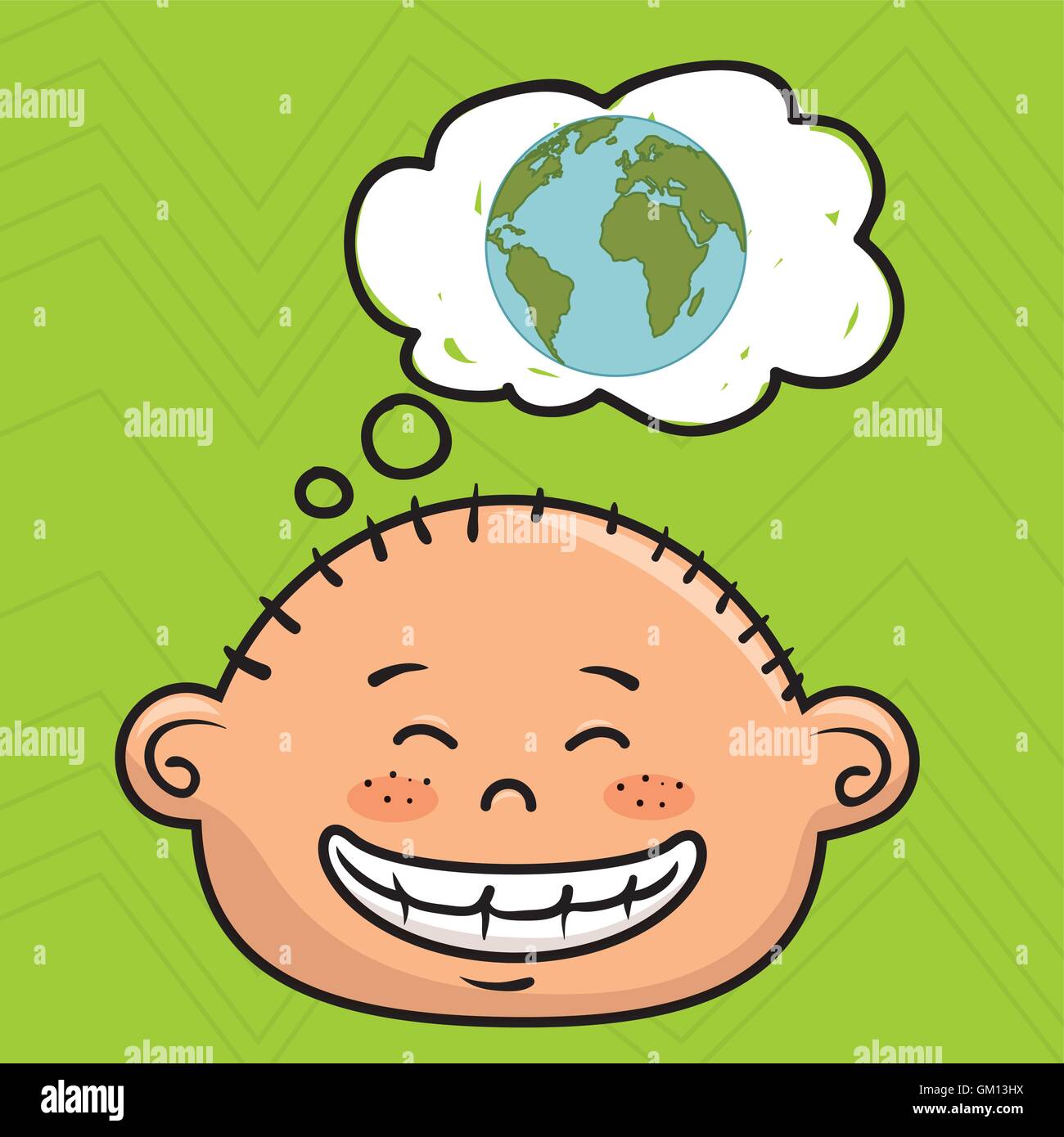 cartoon boy map global Stock Vector Image & Art - Alamy