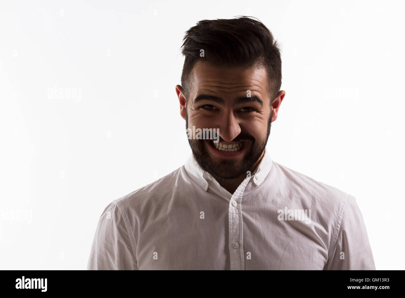 Handsome man smiling Stock Photo - Alamy