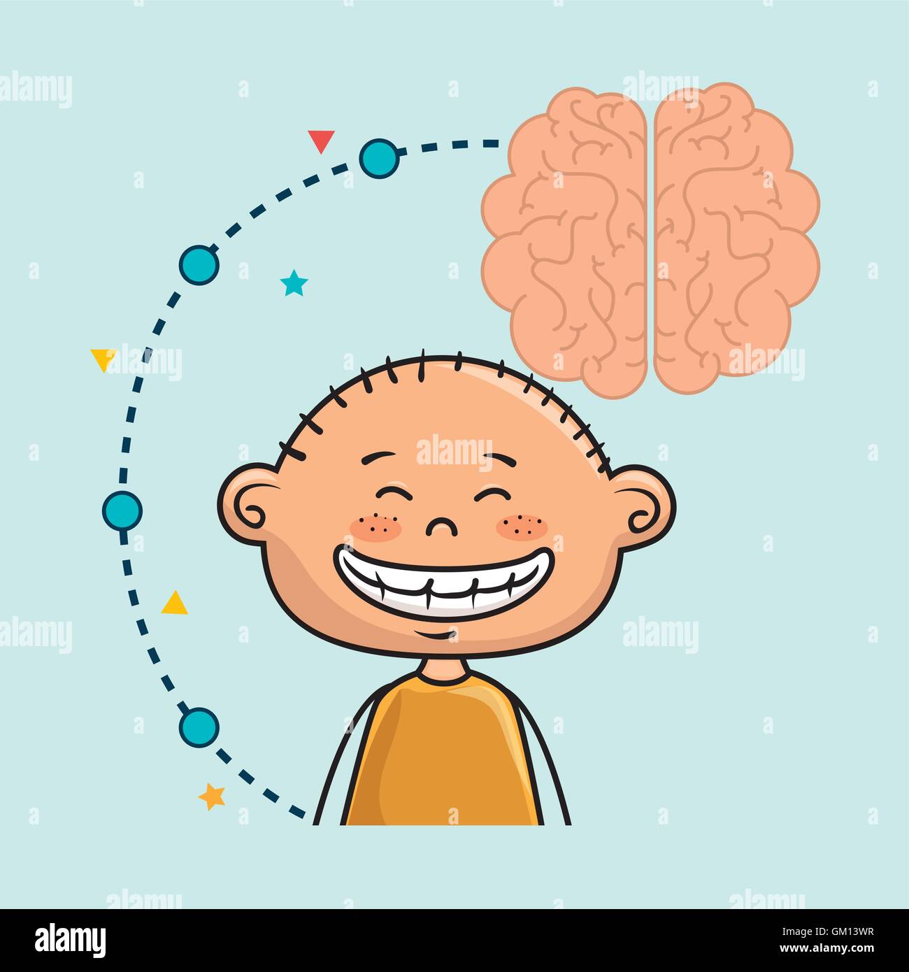 boy cartoon brain idea Stock Vector Image & Art - Alamy
