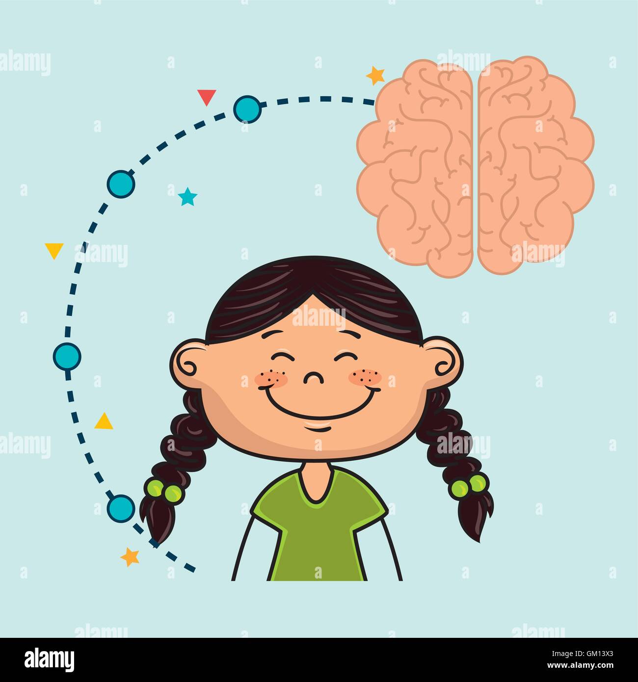 Cartoon Illustration Child Mind Head High Resolution Stock Photography ...