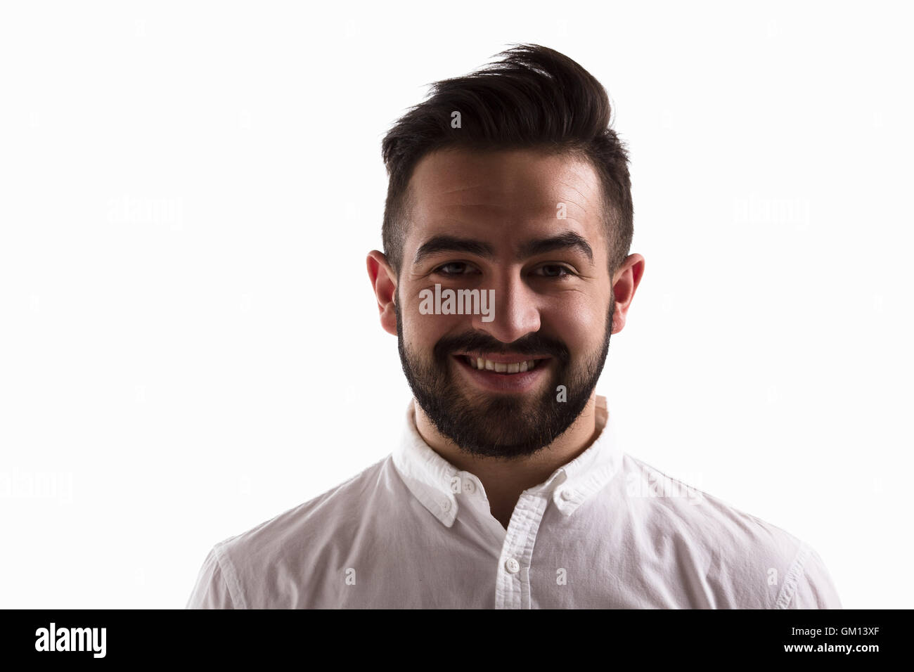 Handsome man smiling Stock Photo - Alamy