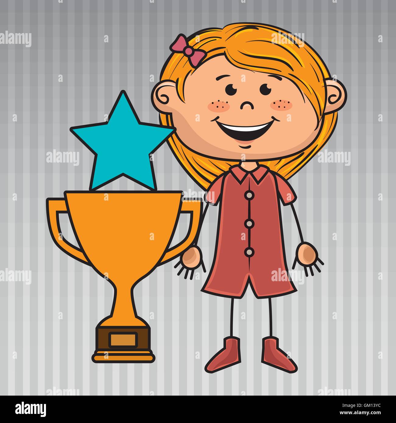 girl trophy star icon Stock Vector Image & Art - Alamy