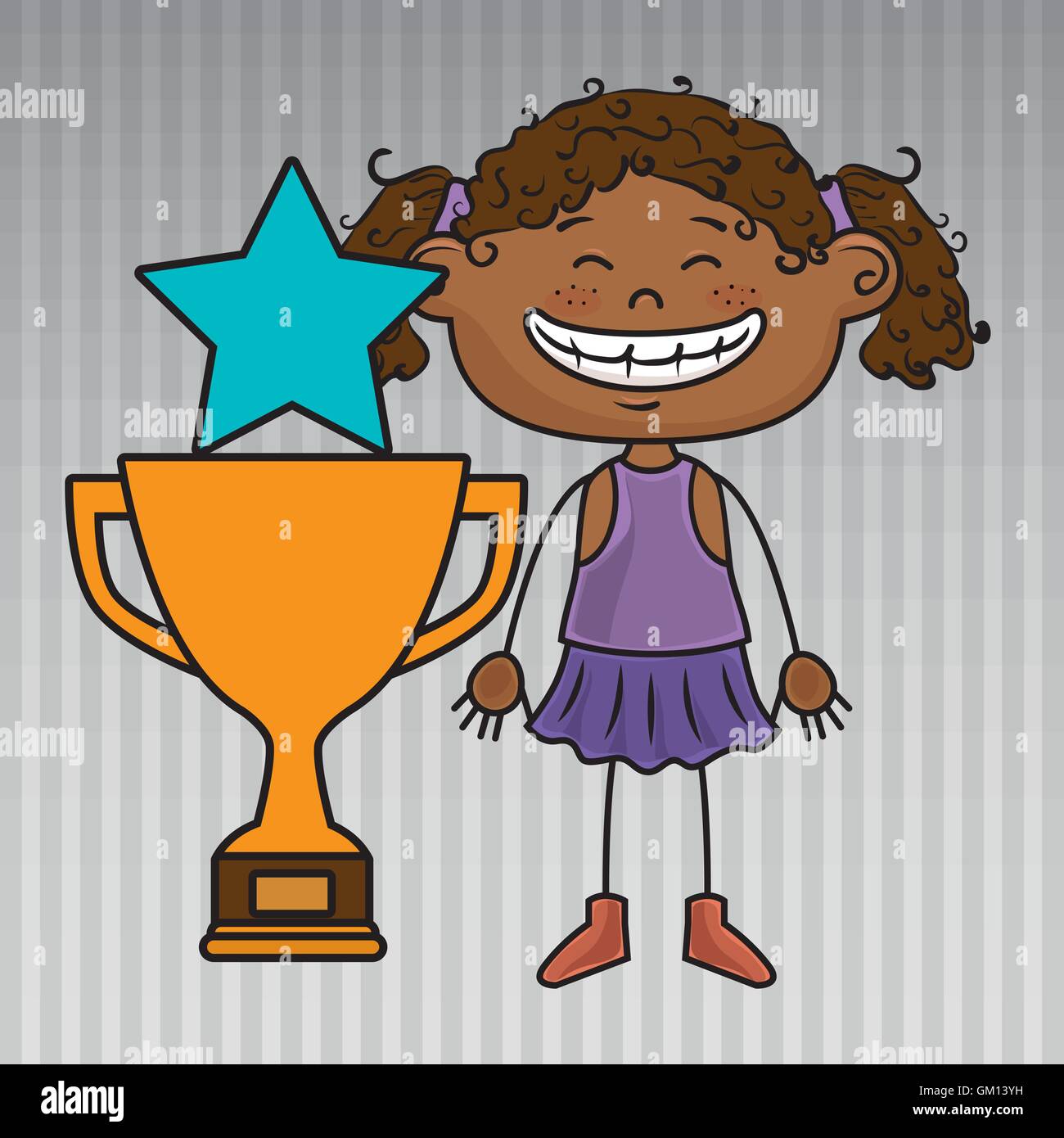 girl trophy star icon Stock Vector Image & Art - Alamy