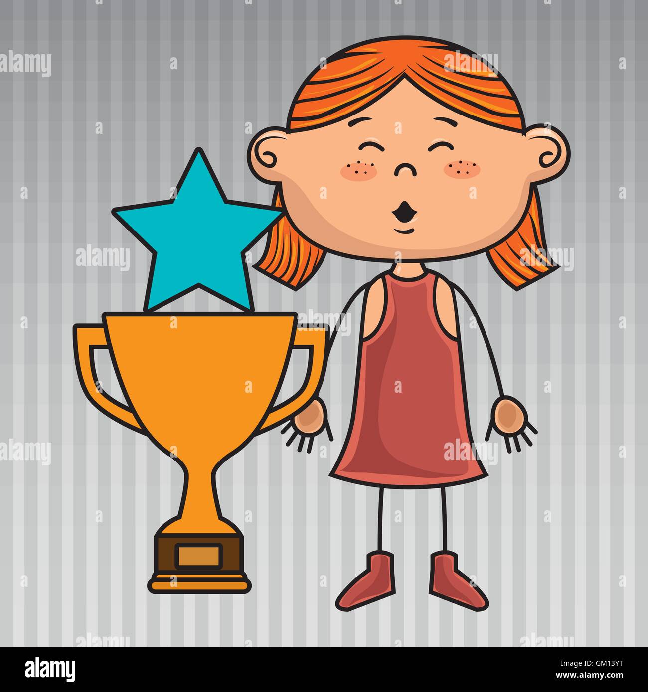 girl trophy star icon Stock Vector Image & Art - Alamy