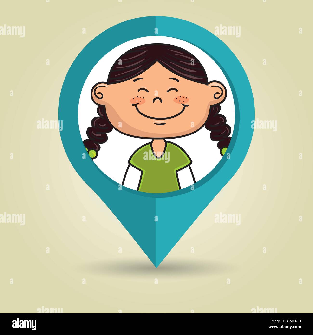 girl child kids icon Stock Vector Image & Art - Alamy