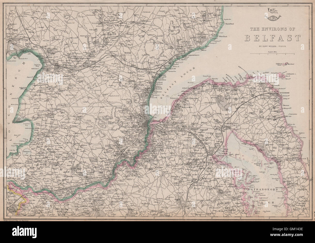 Map of carrickfergus hi-res stock photography and images - Alamy