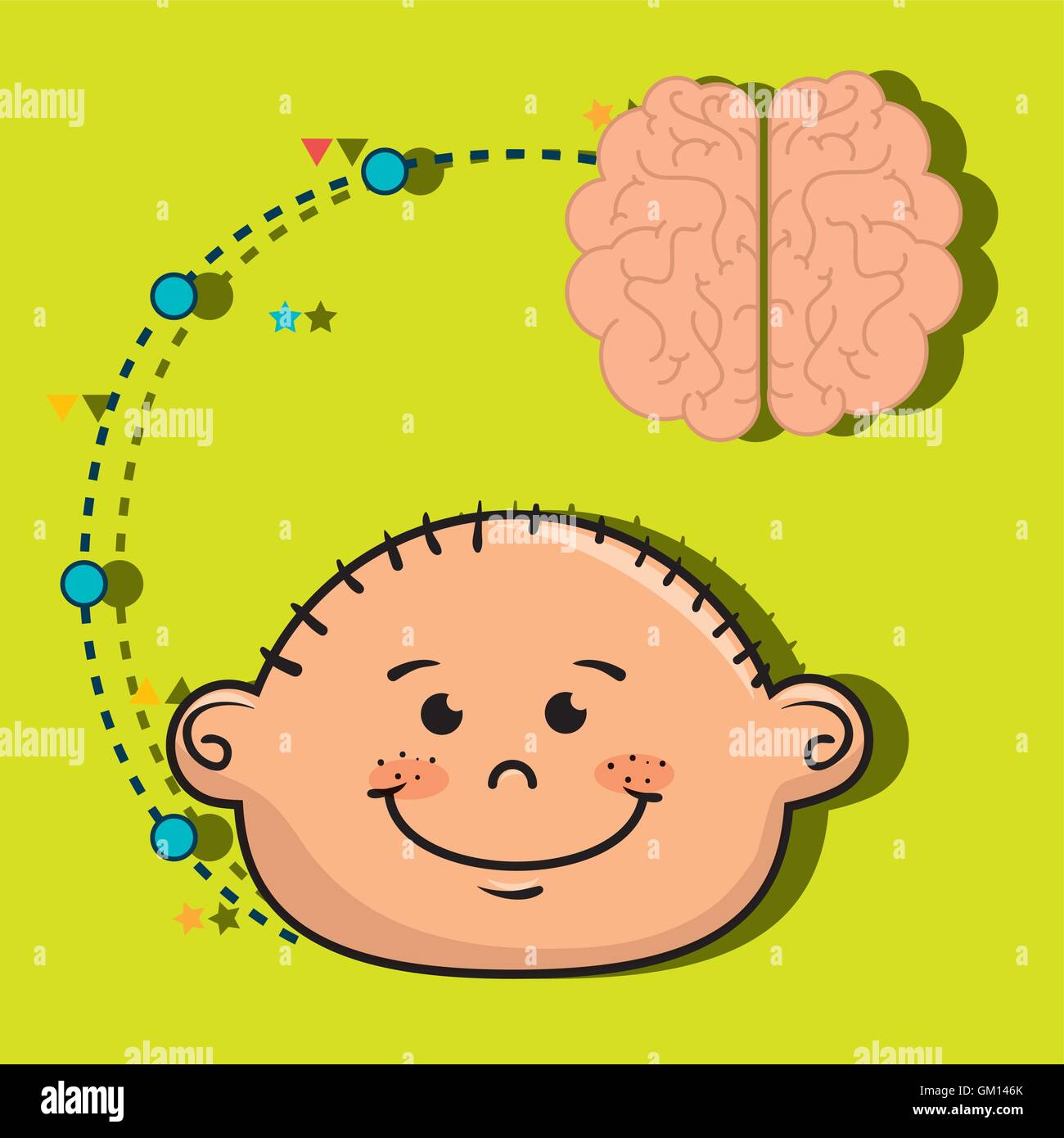 boy cartoon brain idea Stock Vector Image & Art - Alamy