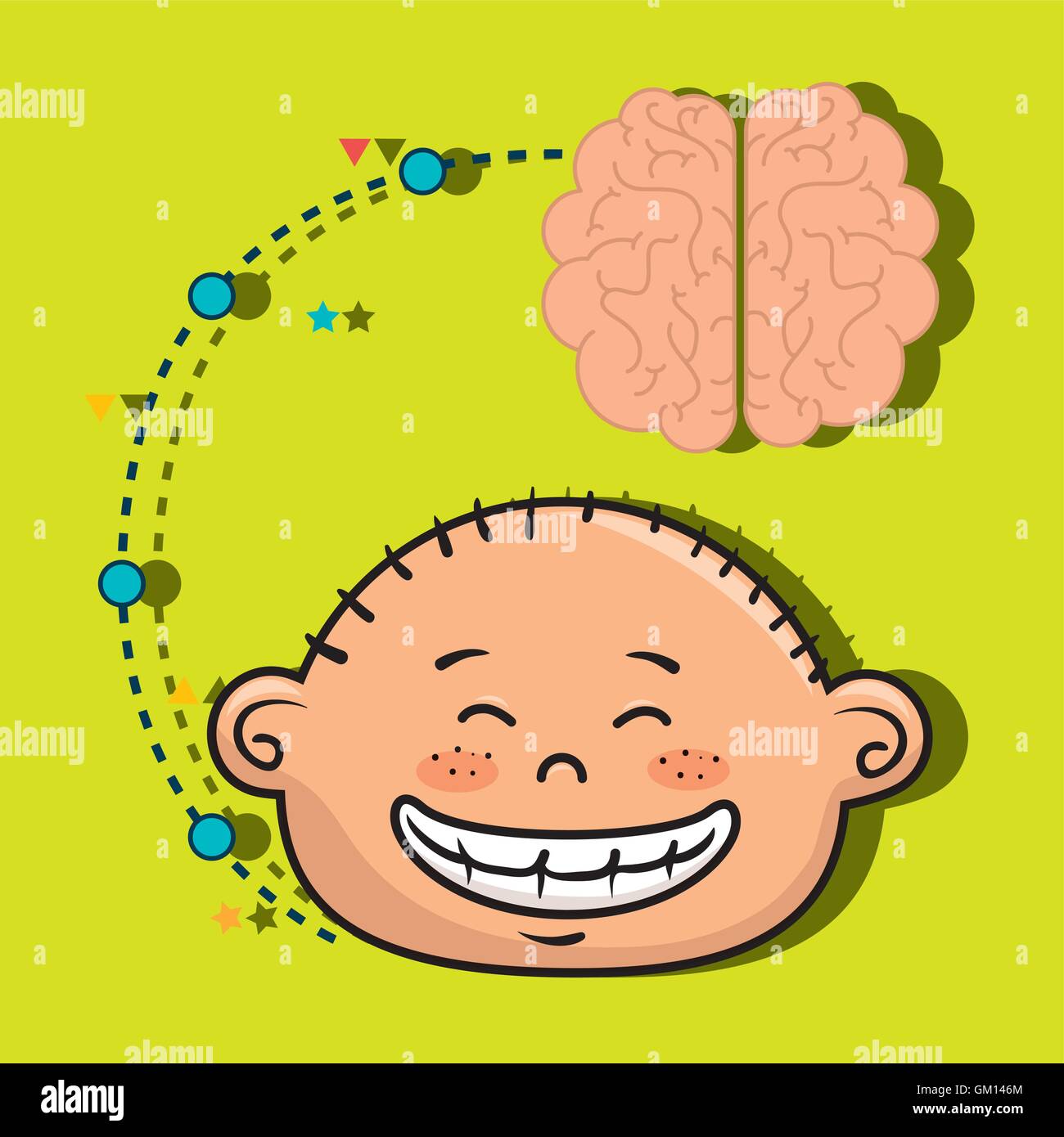 boy cartoon brain idea Stock Vector Image & Art - Alamy