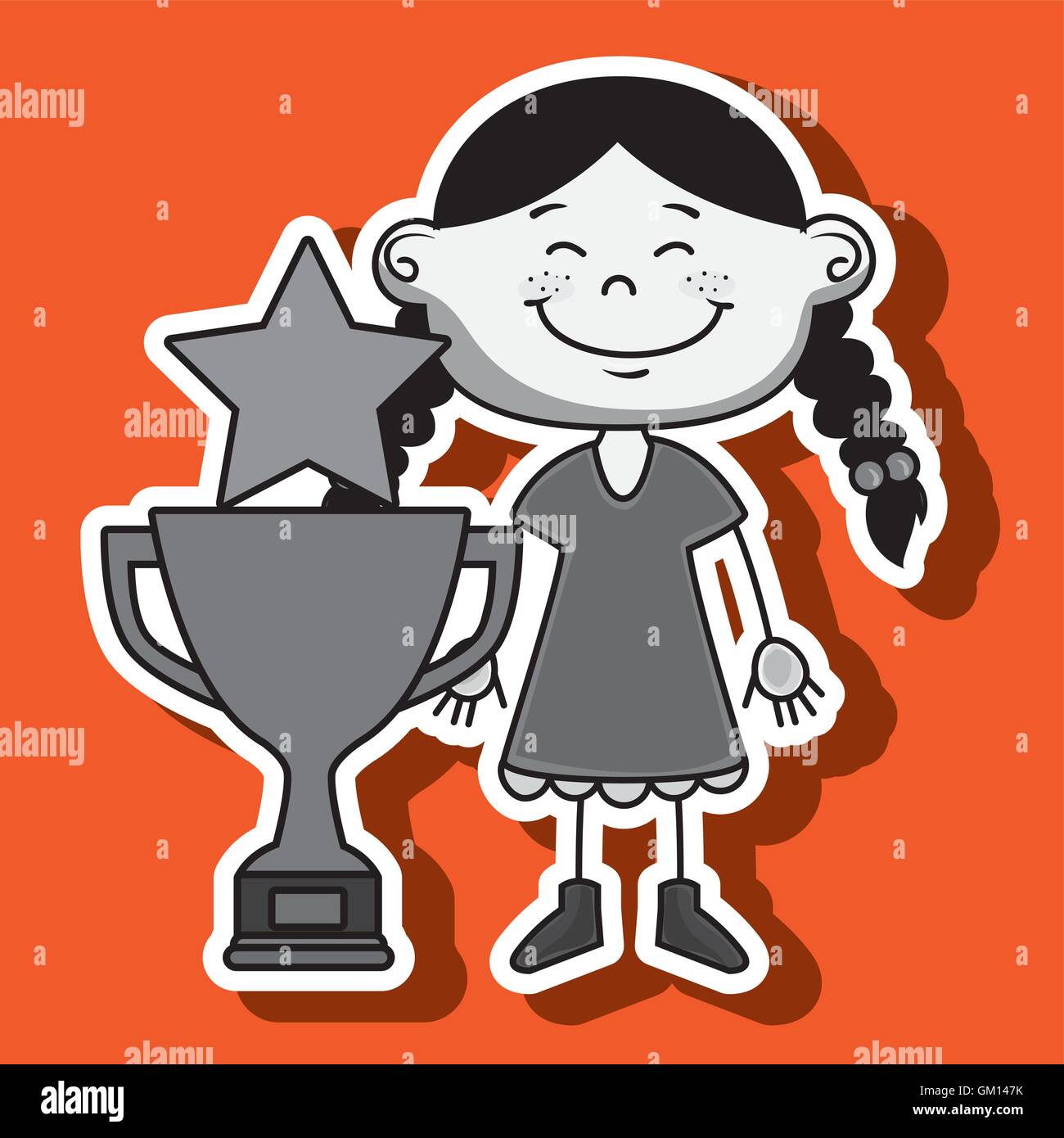 girl trophy star icon Stock Vector Image & Art - Alamy