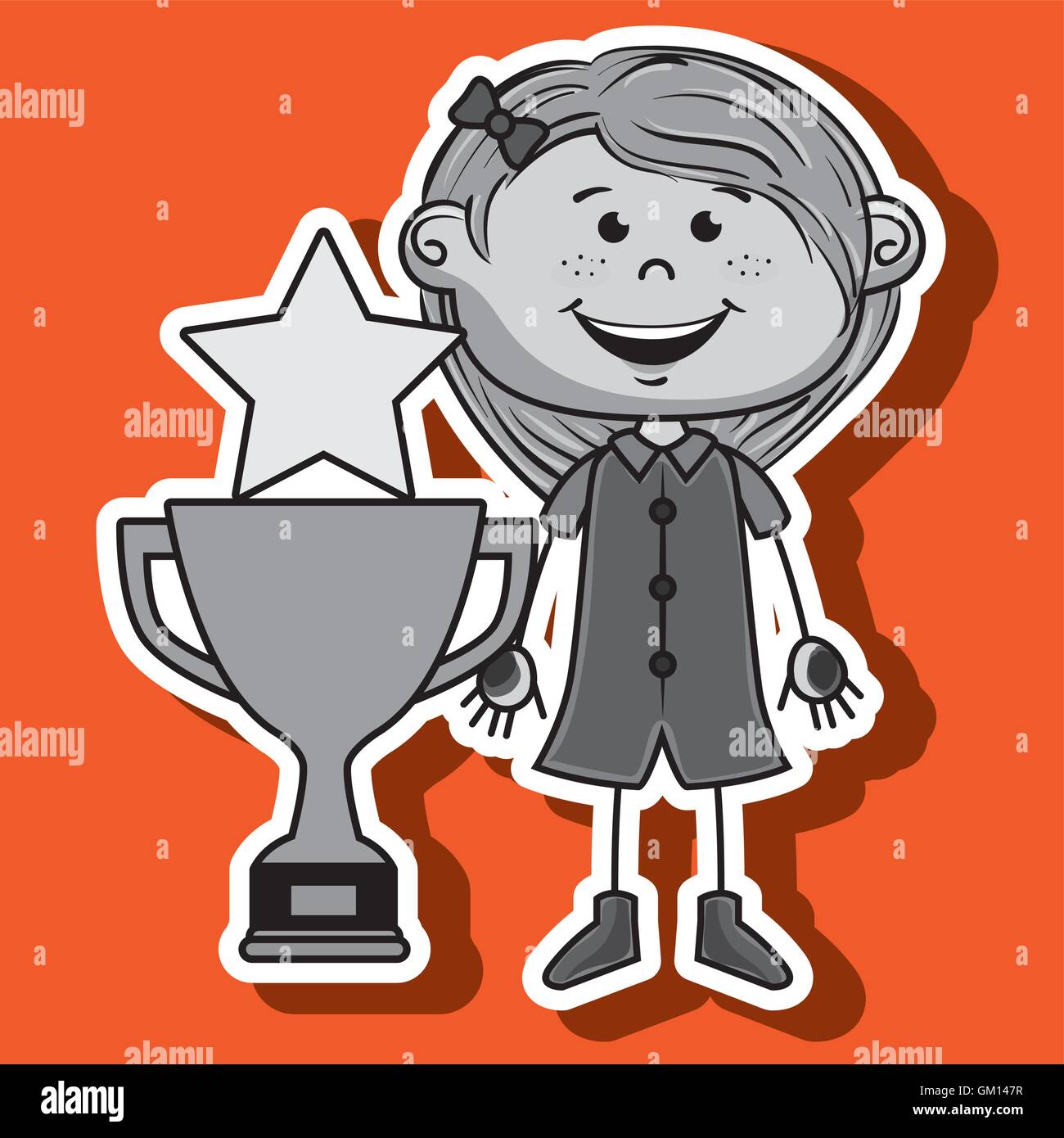 Cheerleader Trophy Stock Vector Images - Alamy